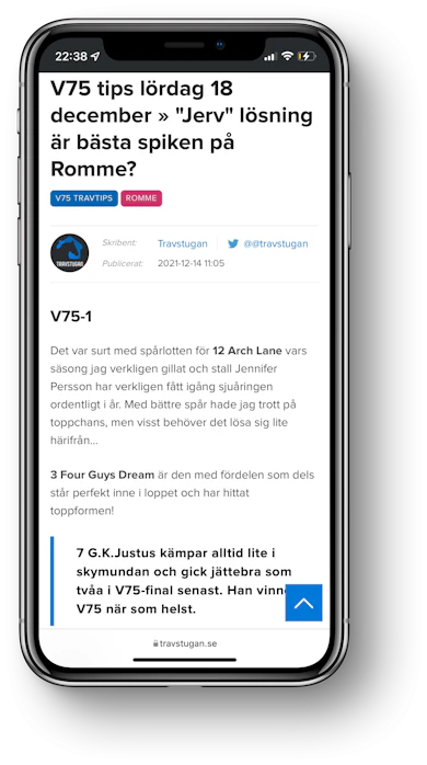 V75 tips » Gratis analyser varje lördag från experterna